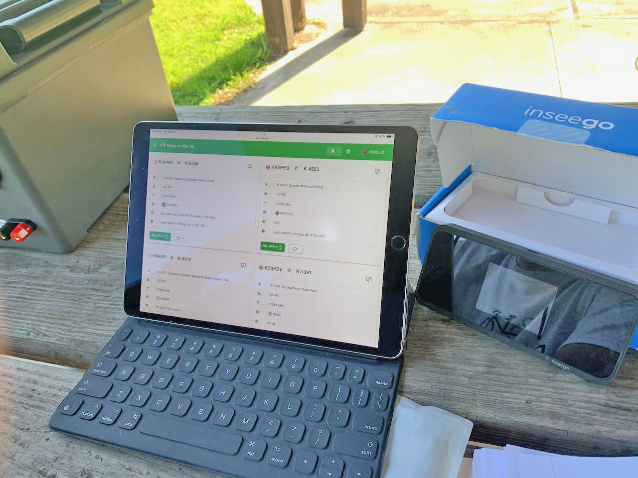 POTA #18 at San Jacinto Park – Johnson Space Center Amateur Radio Club